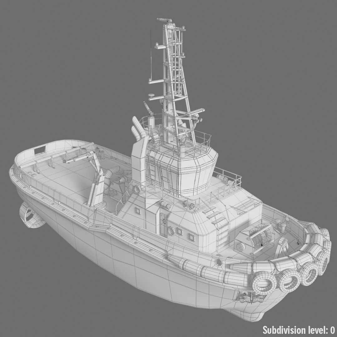 3D Tugboat Boat Tug - TurboSquid 1158016