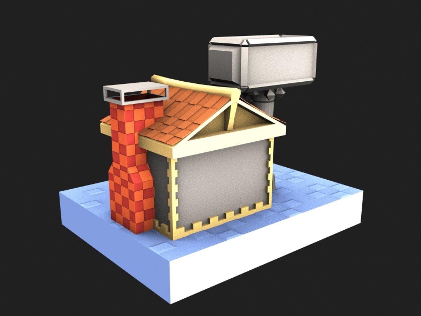 hammer house 3d model