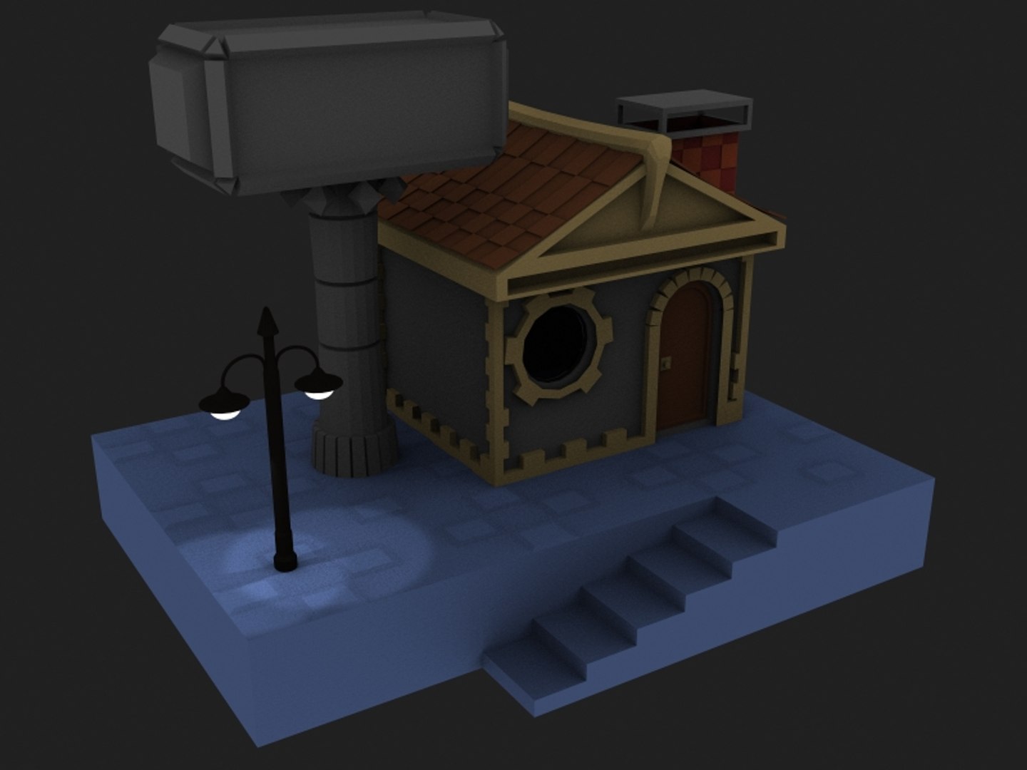 hammer house 3d model