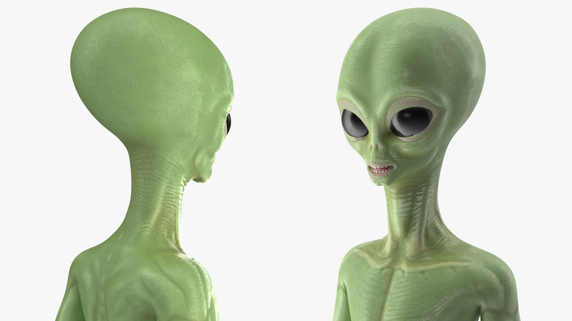 3D Cartoon Alien Walking Pose - TurboSquid 1602196