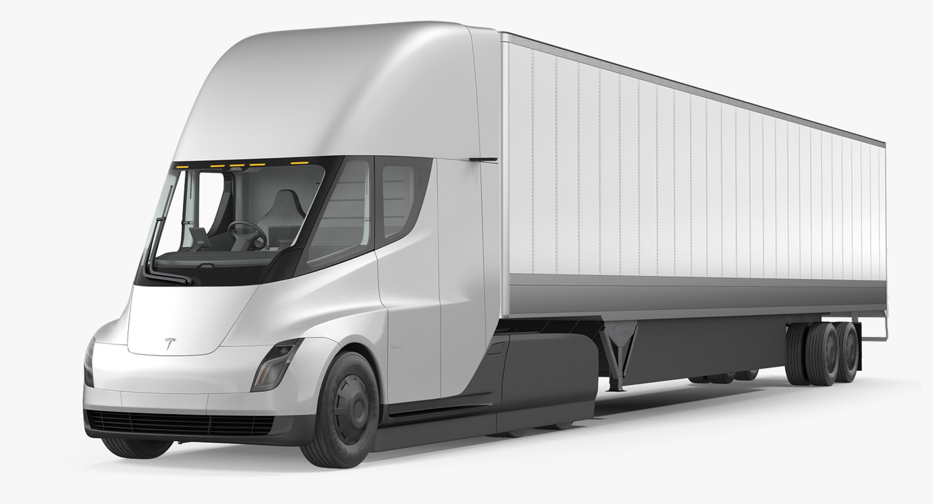 3D Model Tesla Semi Truck Trailer - TurboSquid 1247302