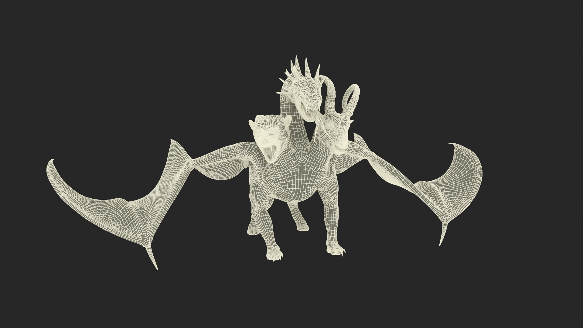 3D Mythical Chimera With Fur For Maya Model - TurboSquid 2381656