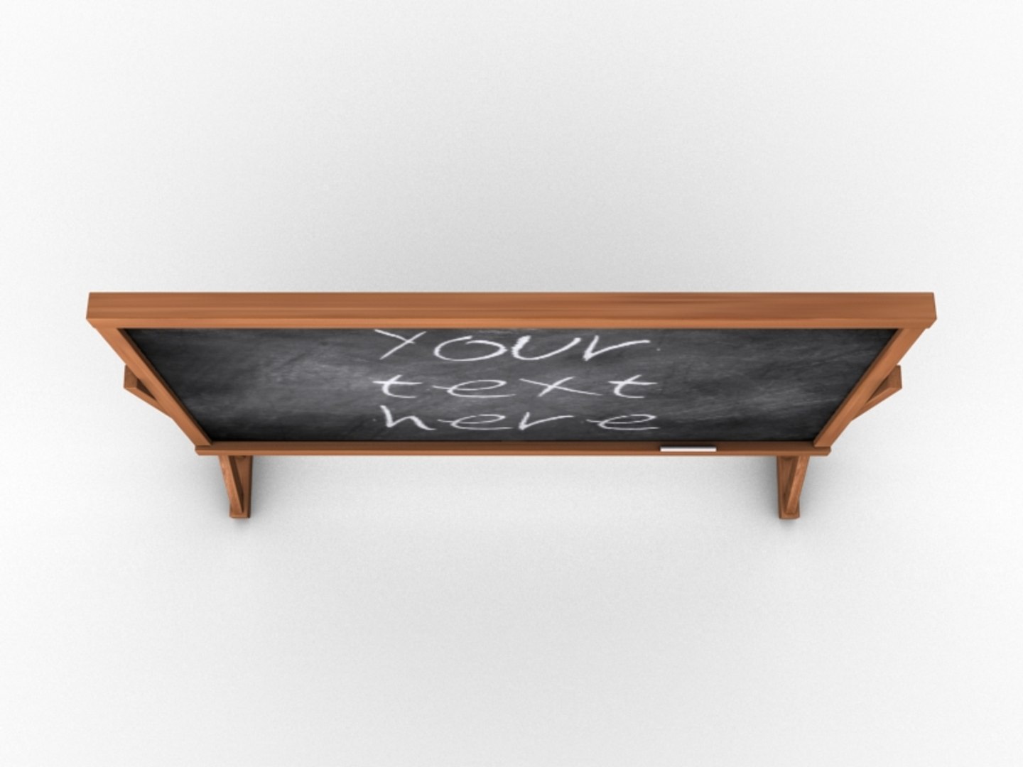 Old-fashioned Chalkboard Chalk 3d Model