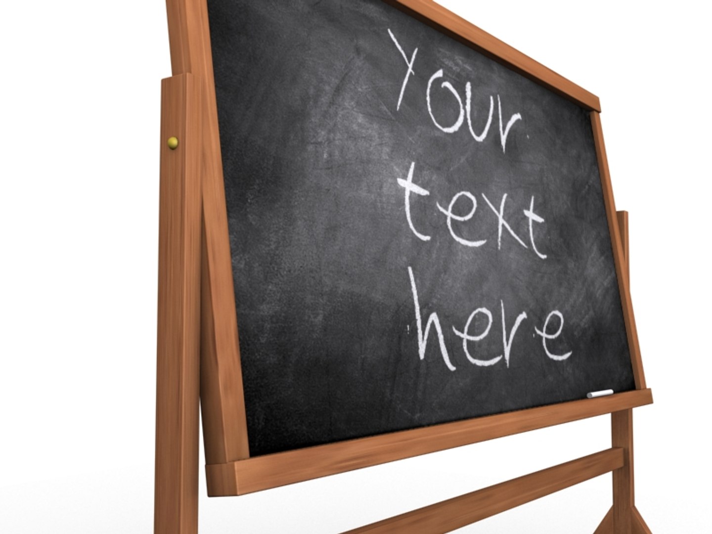 Old-fashioned Chalkboard Chalk 3d Model