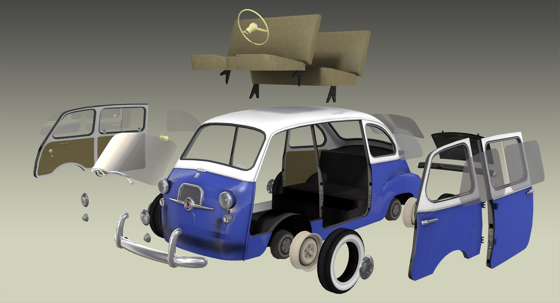 3D Fiat Multipla - TurboSquid 1337766