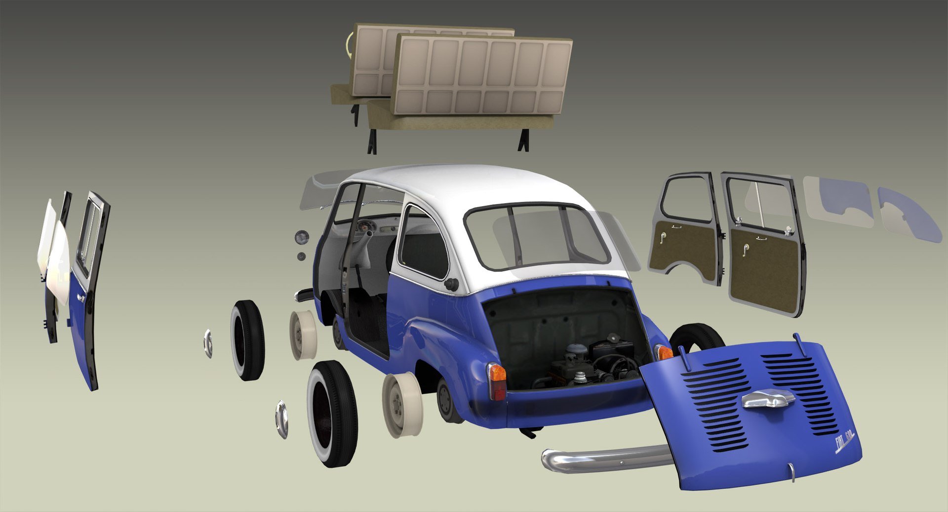 3D Fiat Multipla - TurboSquid 1337766