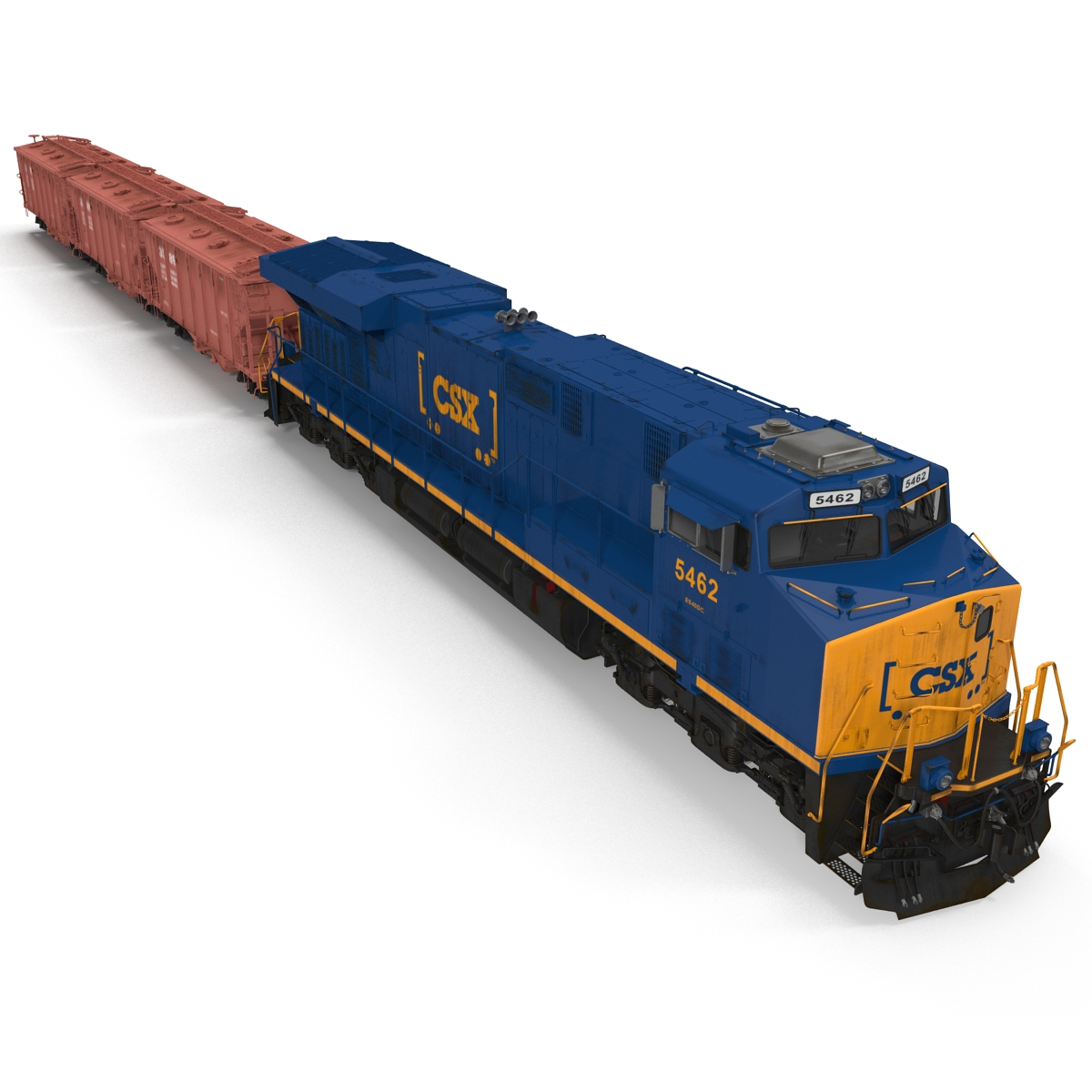 train es40dc csx blue 3d model