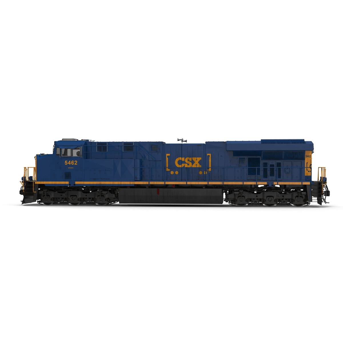 train es40dc csx blue 3d model