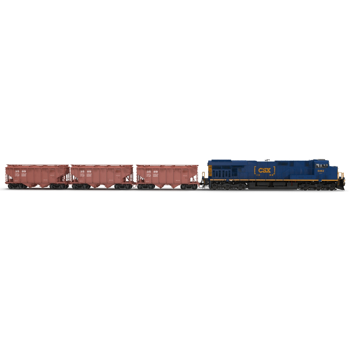 train es40dc csx blue 3d model