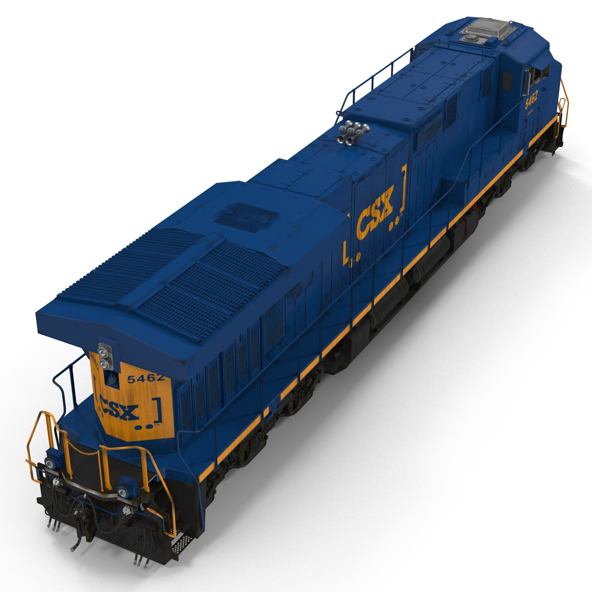train es40dc csx blue 3d model