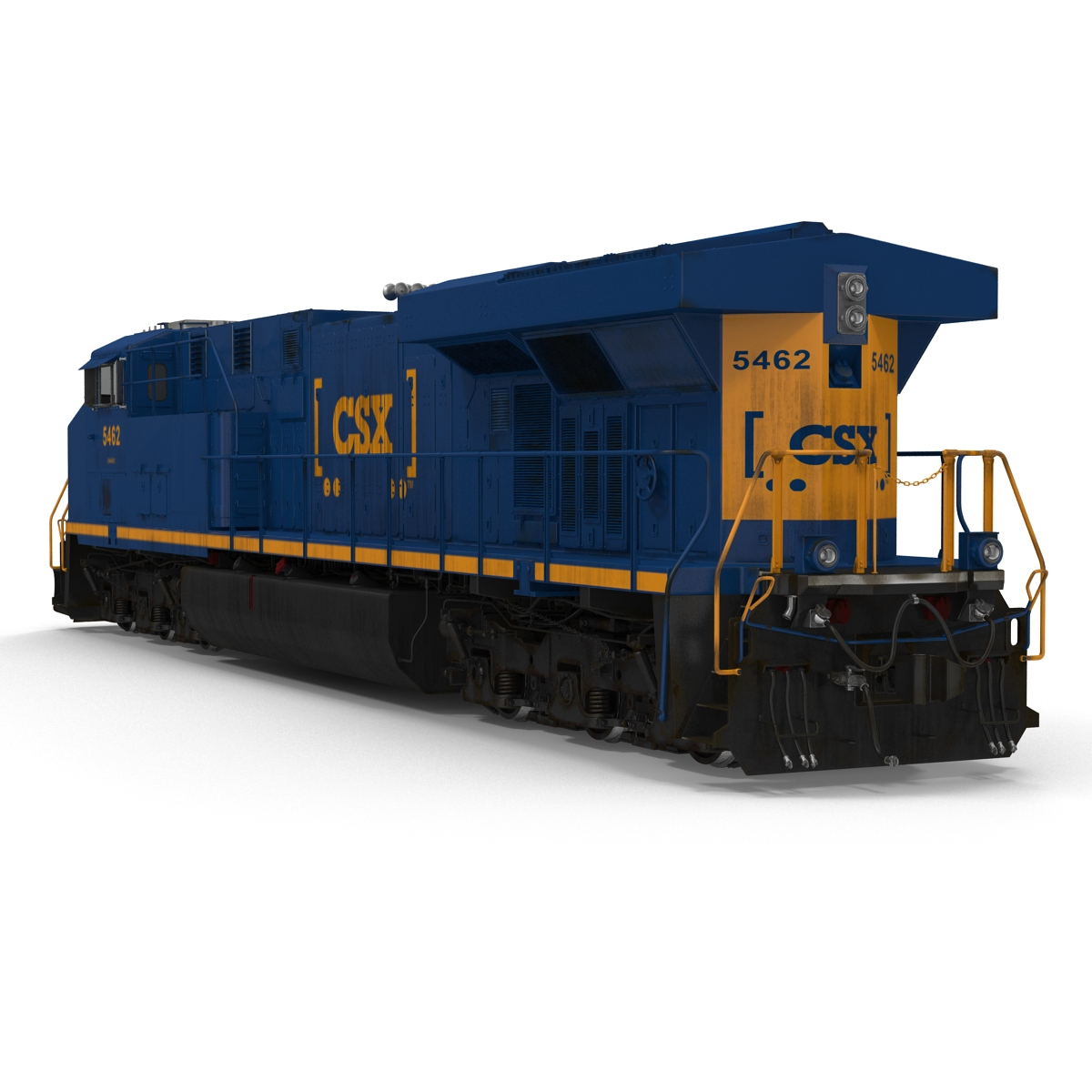 train es40dc csx blue 3d model