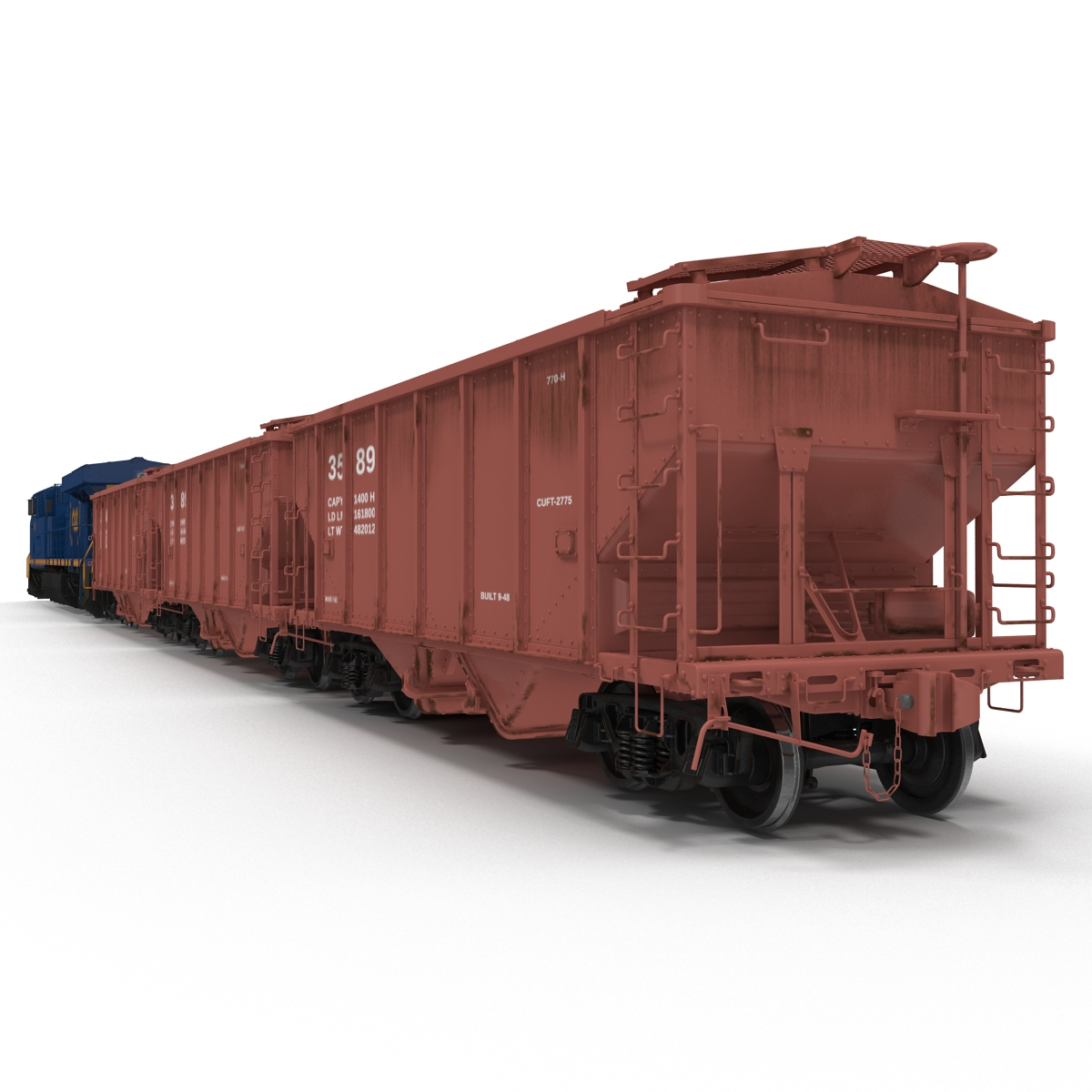 train es40dc csx blue 3d model