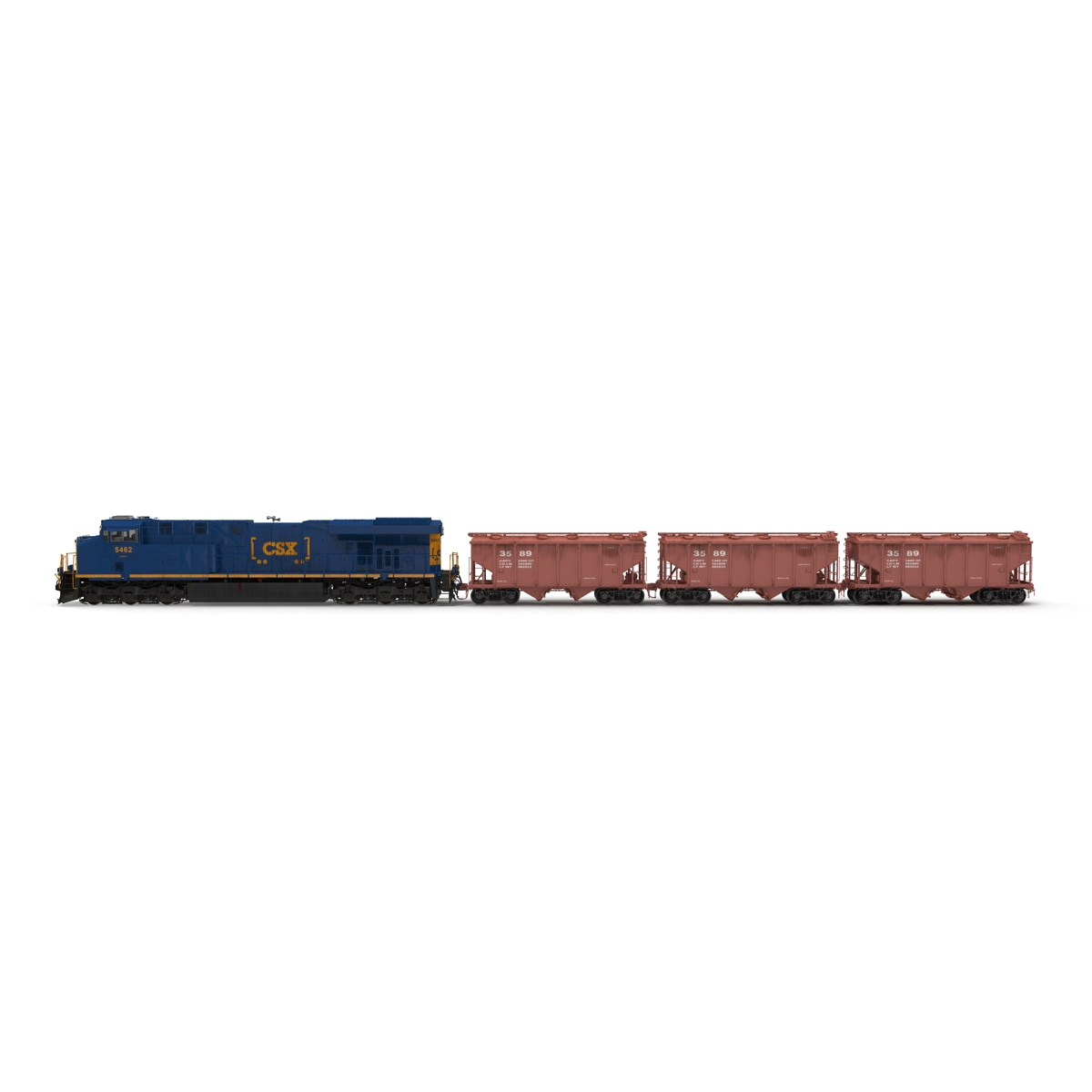 train es40dc csx blue 3d model