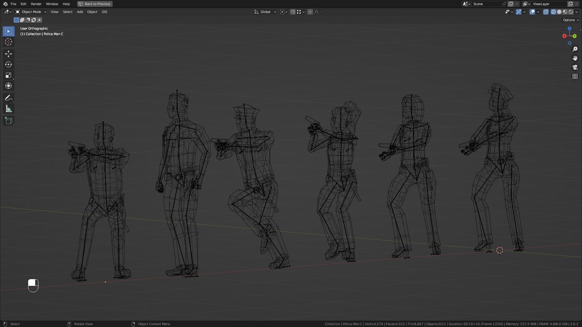 3D Model Low Poly Police Officers - Animated And Rigged - TurboSquid ...
