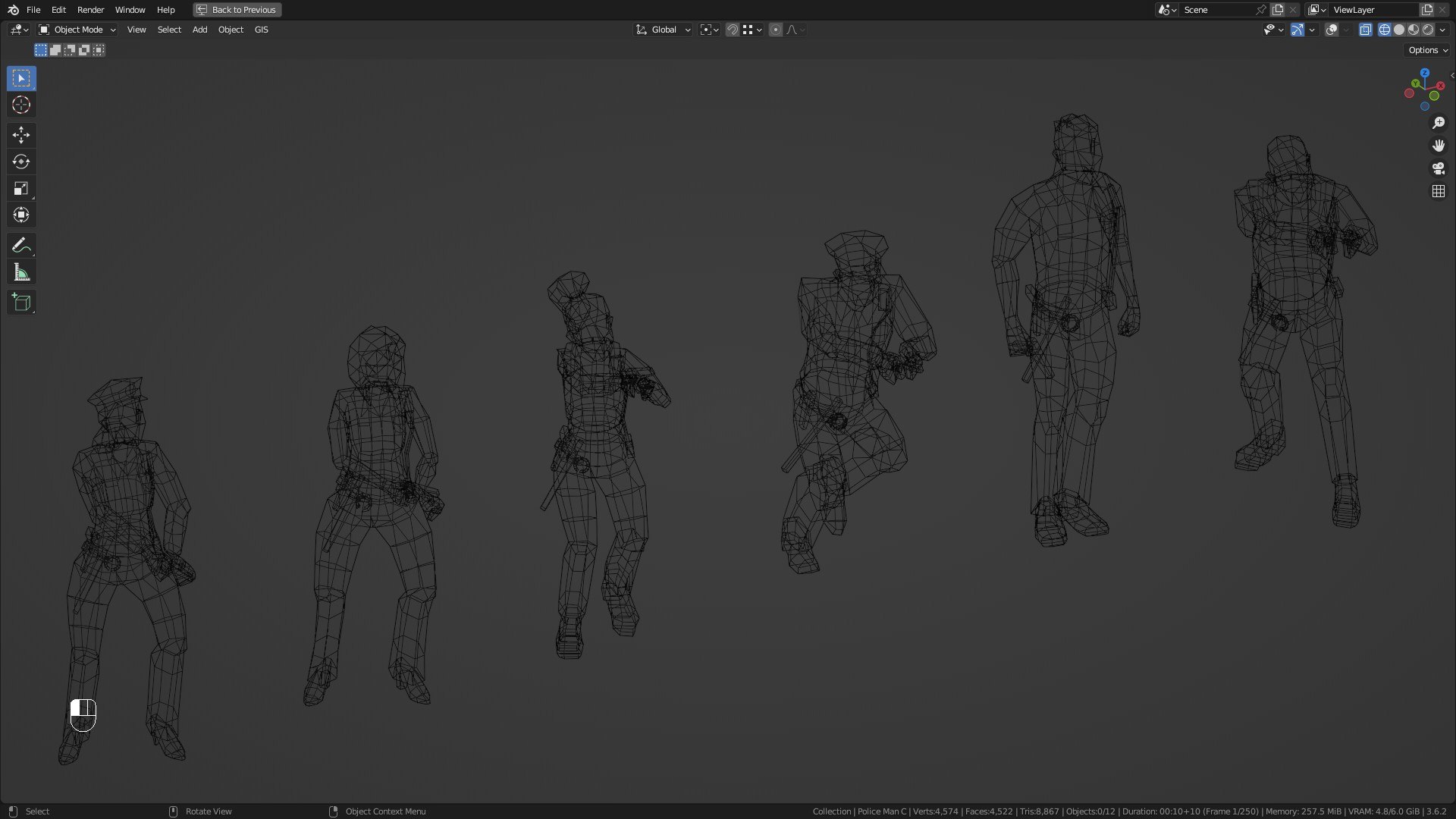 3D Model Low Poly Police Officers - Animated And Rigged - TurboSquid ...