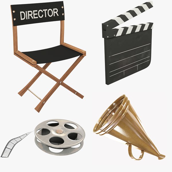 3d folding chair movie director model