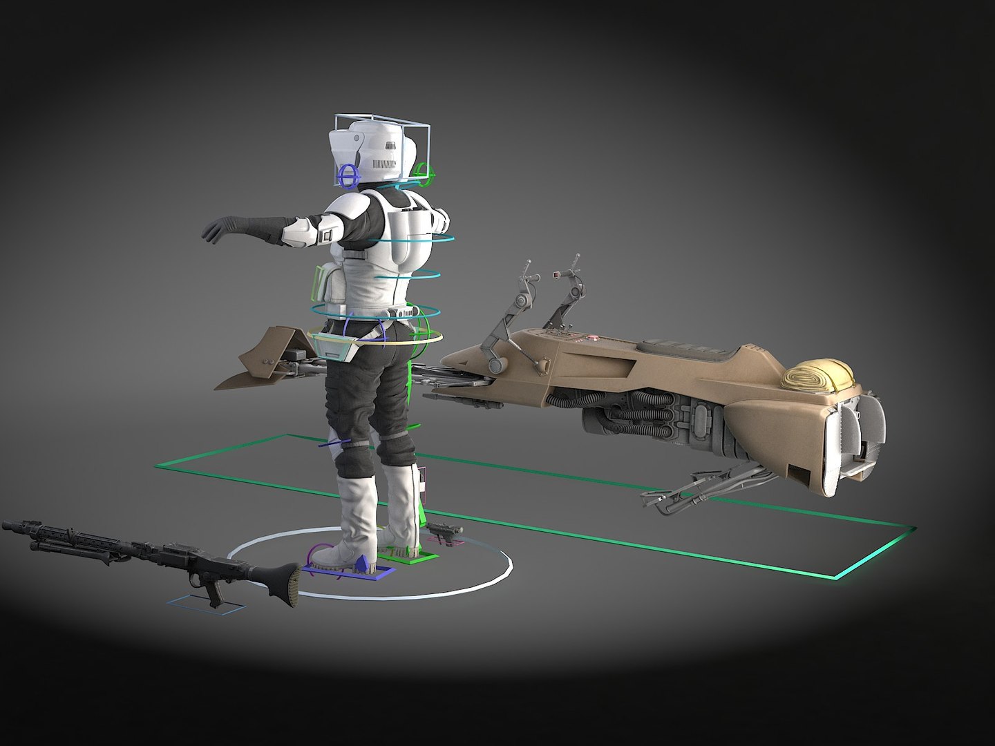 3d model star wars scout