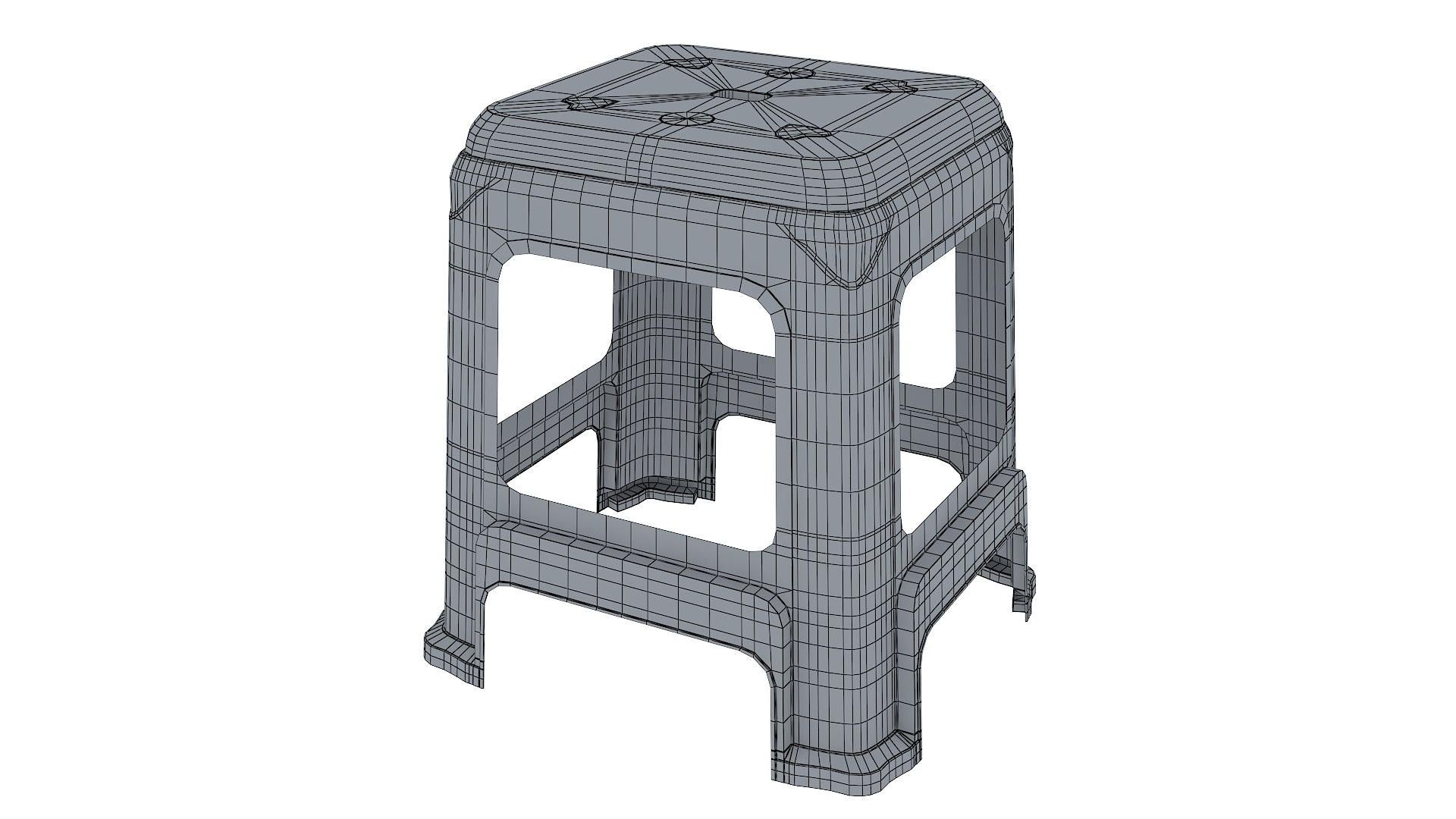 3D Plastic Stool model - TurboSquid 1778053