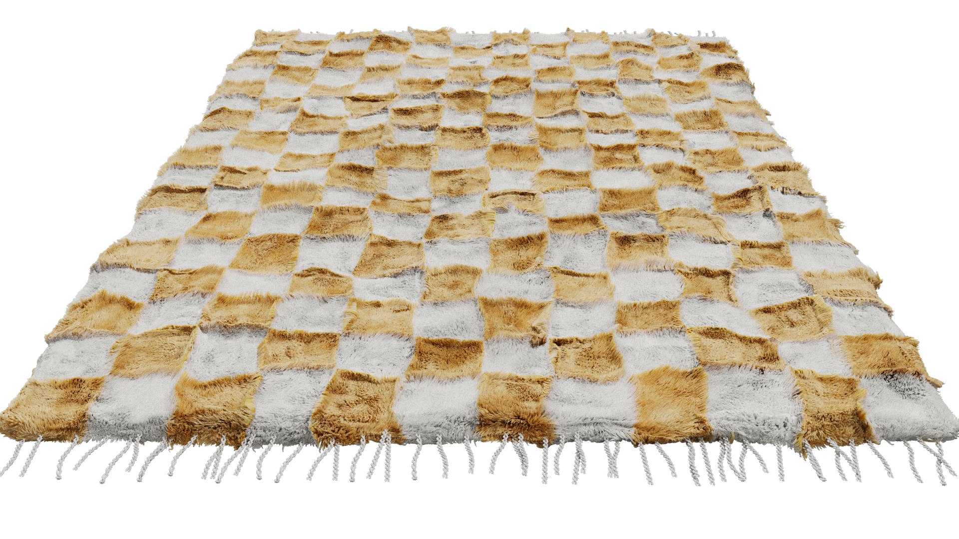 Checkerboard Woven Shag Rag Rug 3D model - TurboSquid 2179519