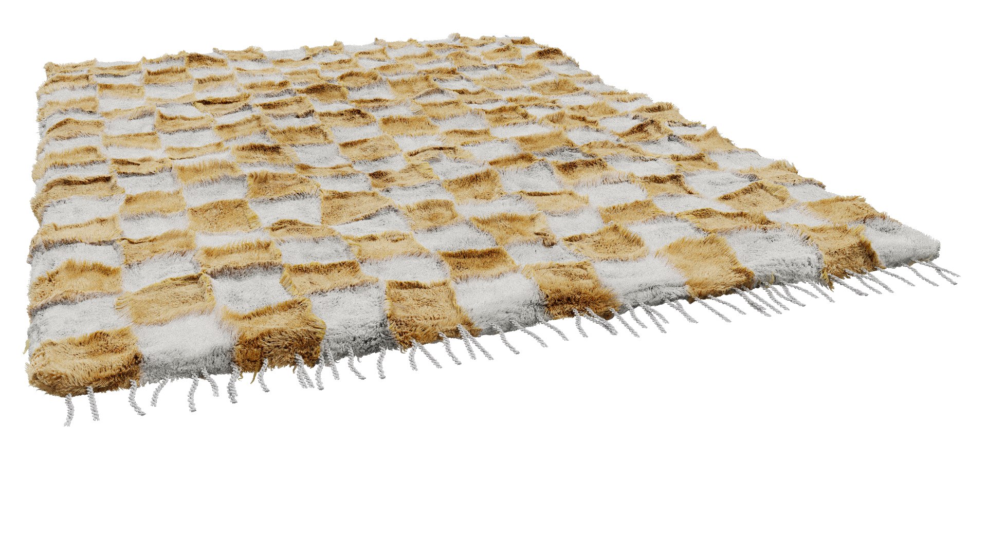 Checkerboard Woven Shag Rag Rug 3D model - TurboSquid 2179519