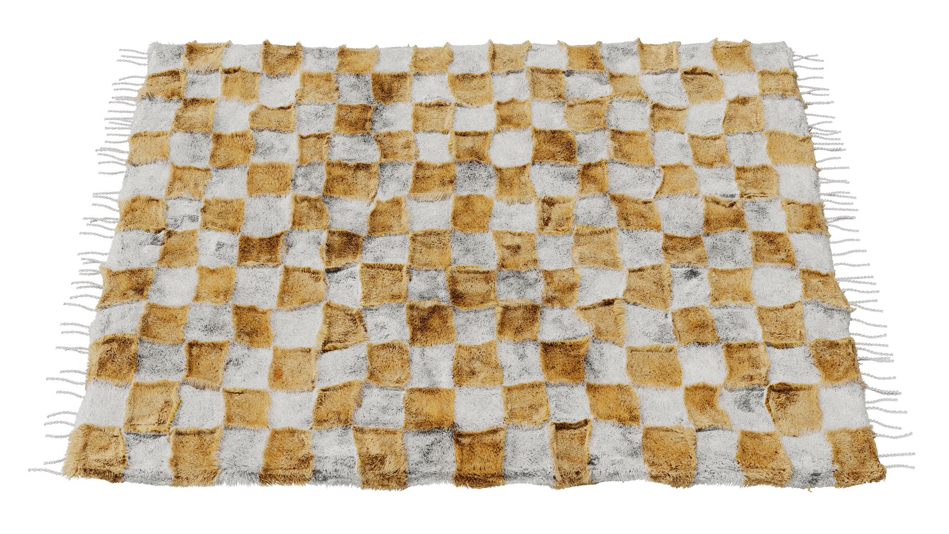 Checkerboard Woven Shag Rag Rug 3D model - TurboSquid 2179519