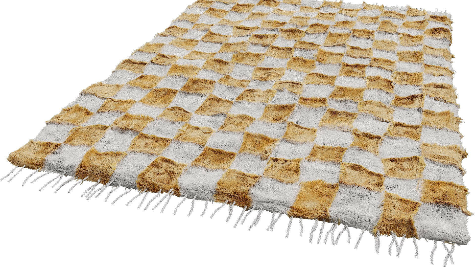 Checkerboard Woven Shag Rag Rug 3D model - TurboSquid 2179519