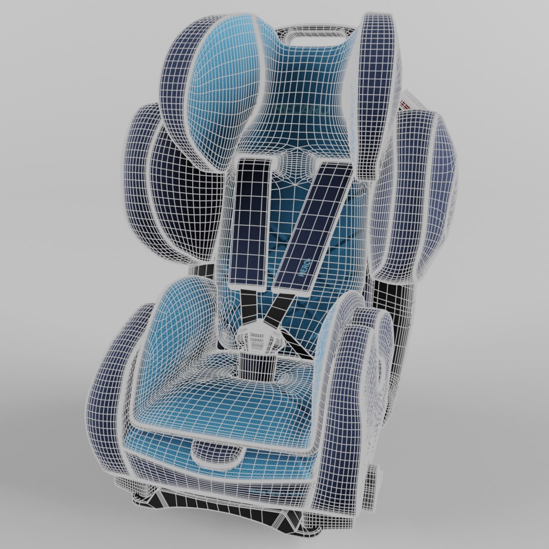 3D Recaro Young Sport Hero Children Car Seat Core Xenon Blue ...