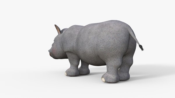 Cartoon Baby Rhino Rigged model - TurboSquid 2017311