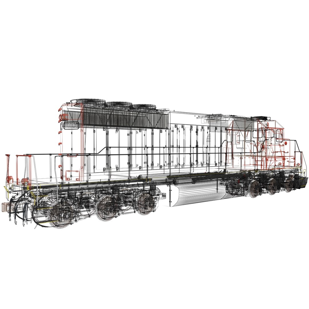 3d Emd Sd40-2 Engines Cn