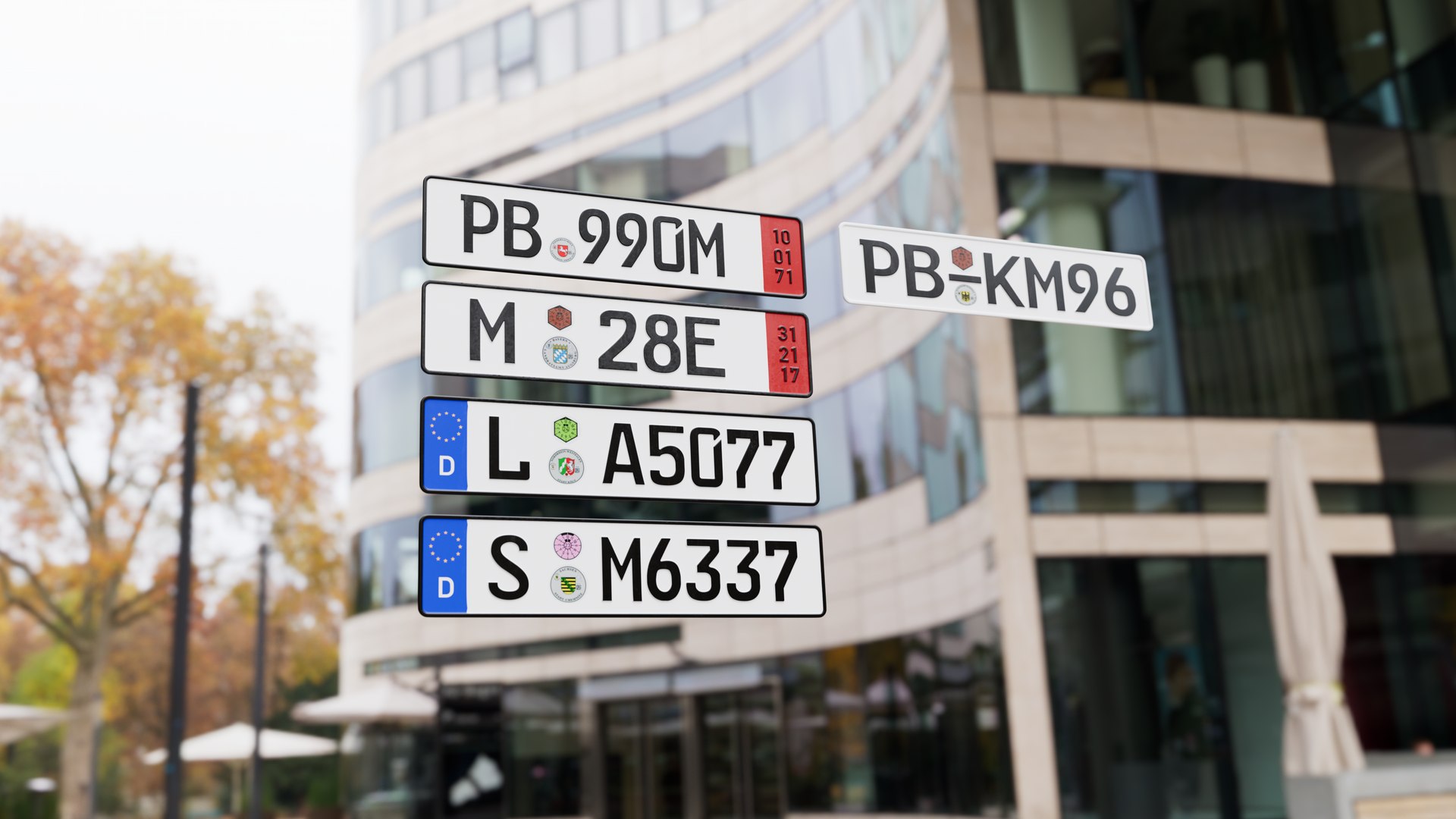 3D German Number Plate - TurboSquid 2357379