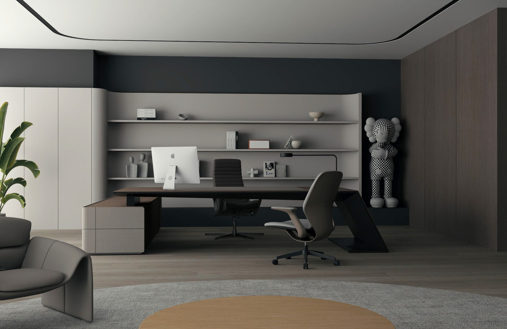 MaxLuxury Modern Executive Office With Sculptural Decor 3D Model ...