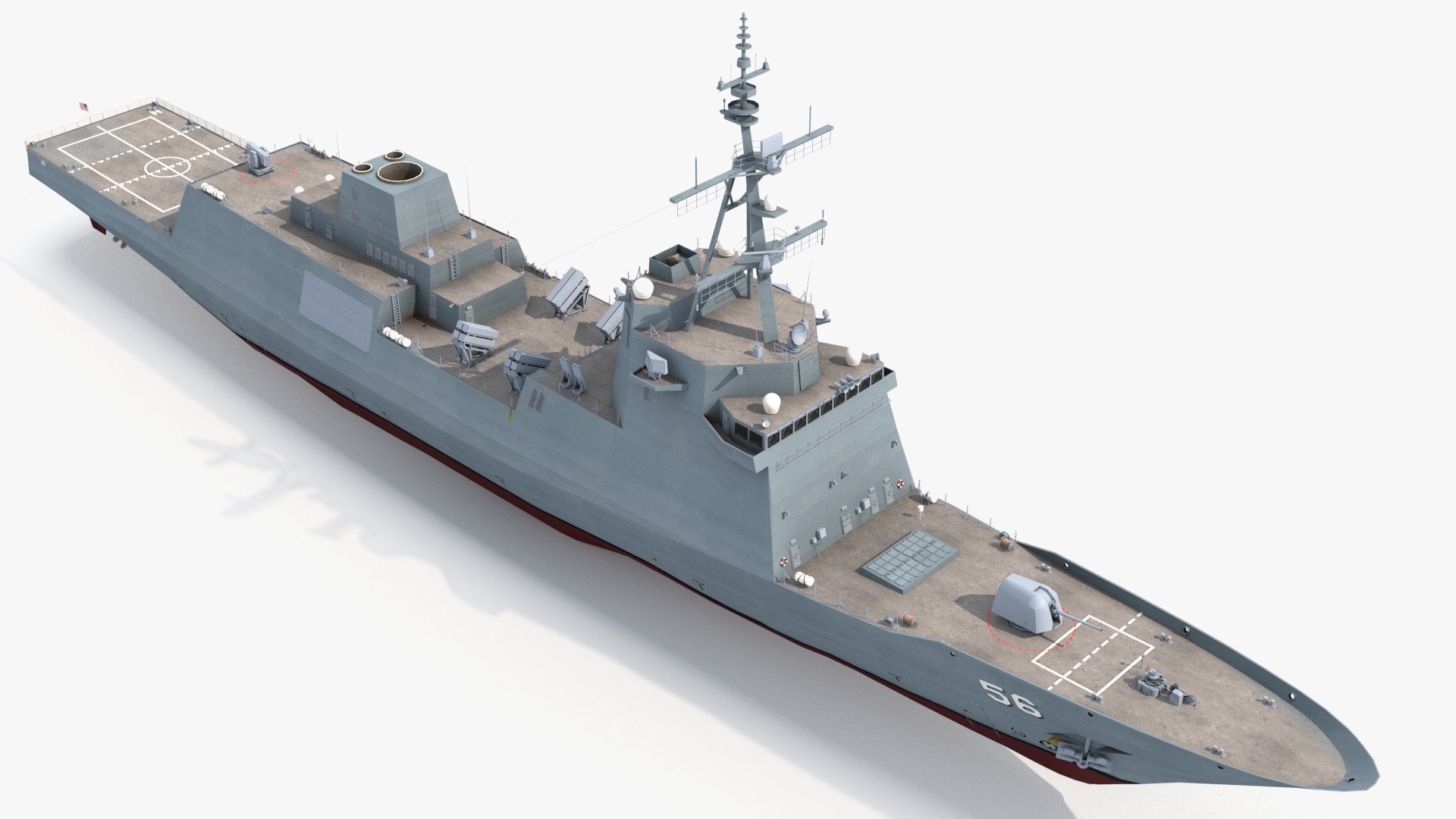 Navy generation frigate ffg 3D - TurboSquid 1569947