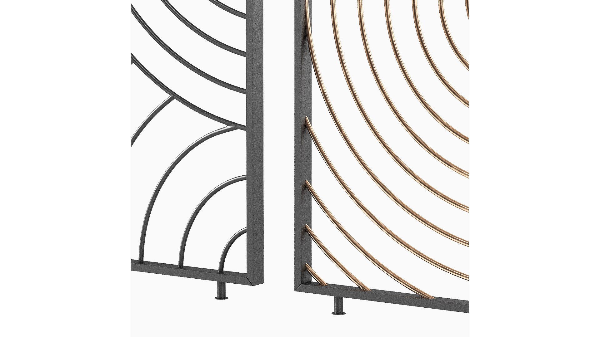 Room Dividers - Interior Partitions Modern Metal Circular Pattern 3D ...