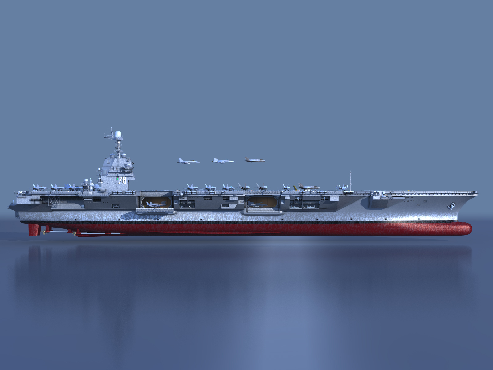 3D cvn-78 uss gerald model - TurboSquid 1579707