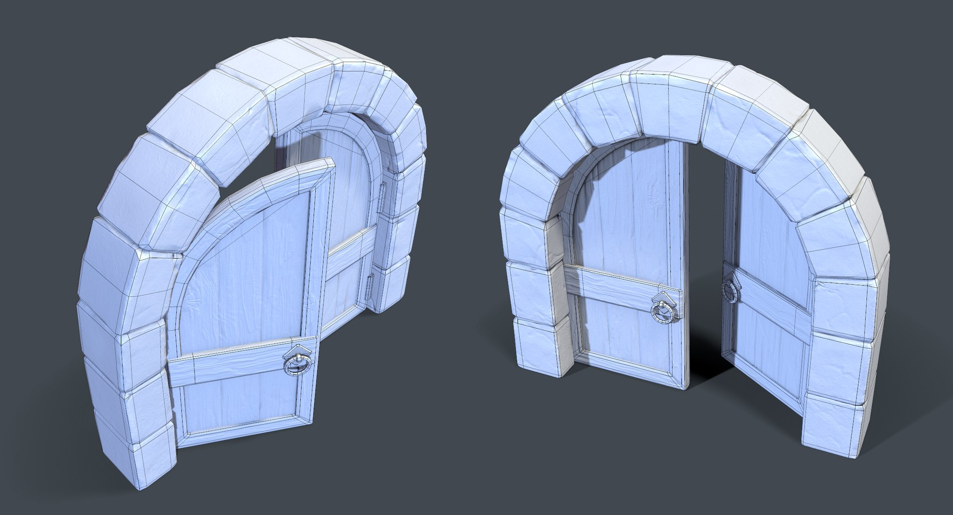 Ready Arched Door 3D Model - TurboSquid 1449368