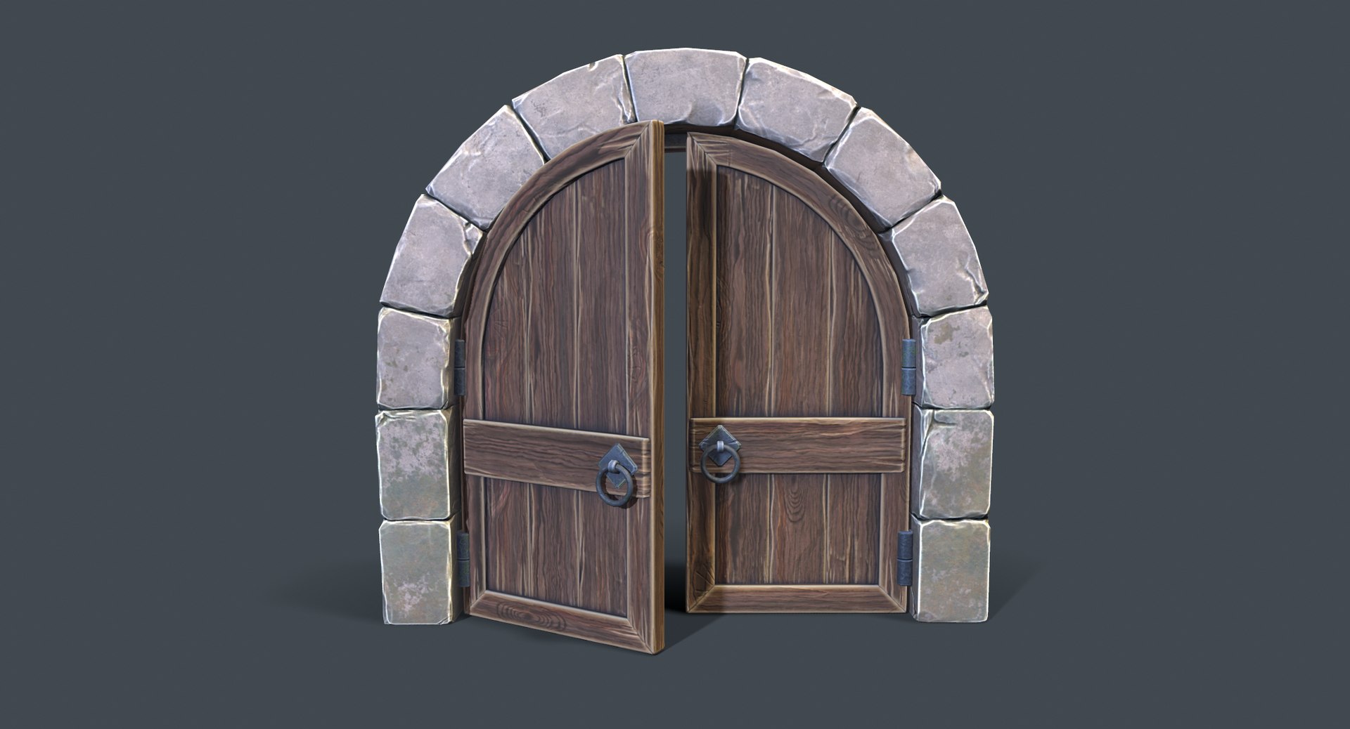 Ready Arched Door 3D Model - TurboSquid 1449368
