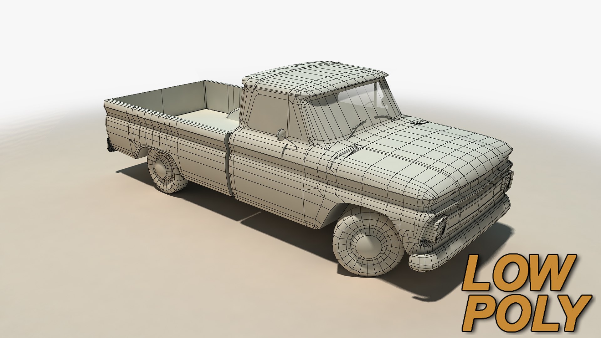 3D GENERIC Low-Poly Pickup - Truck 3 - TurboSquid 1721867