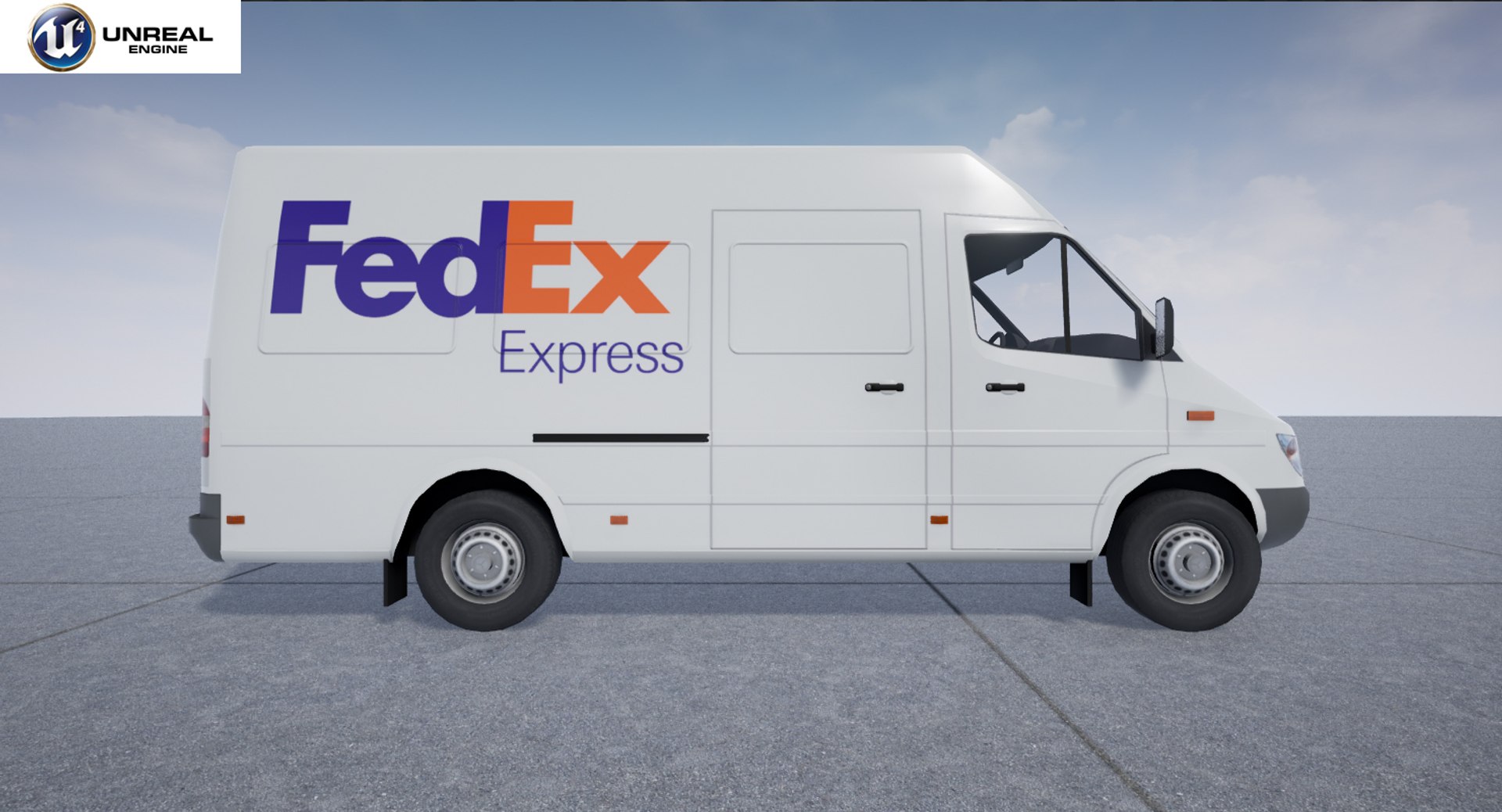 Mercedes Sprinter Fedex Lod 3d Model