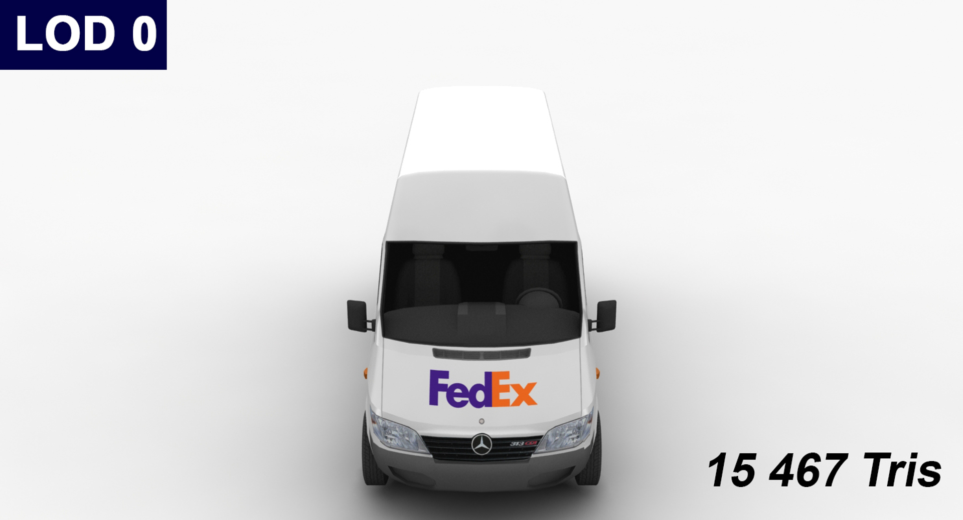 Mercedes Sprinter Fedex Lod 3d Model