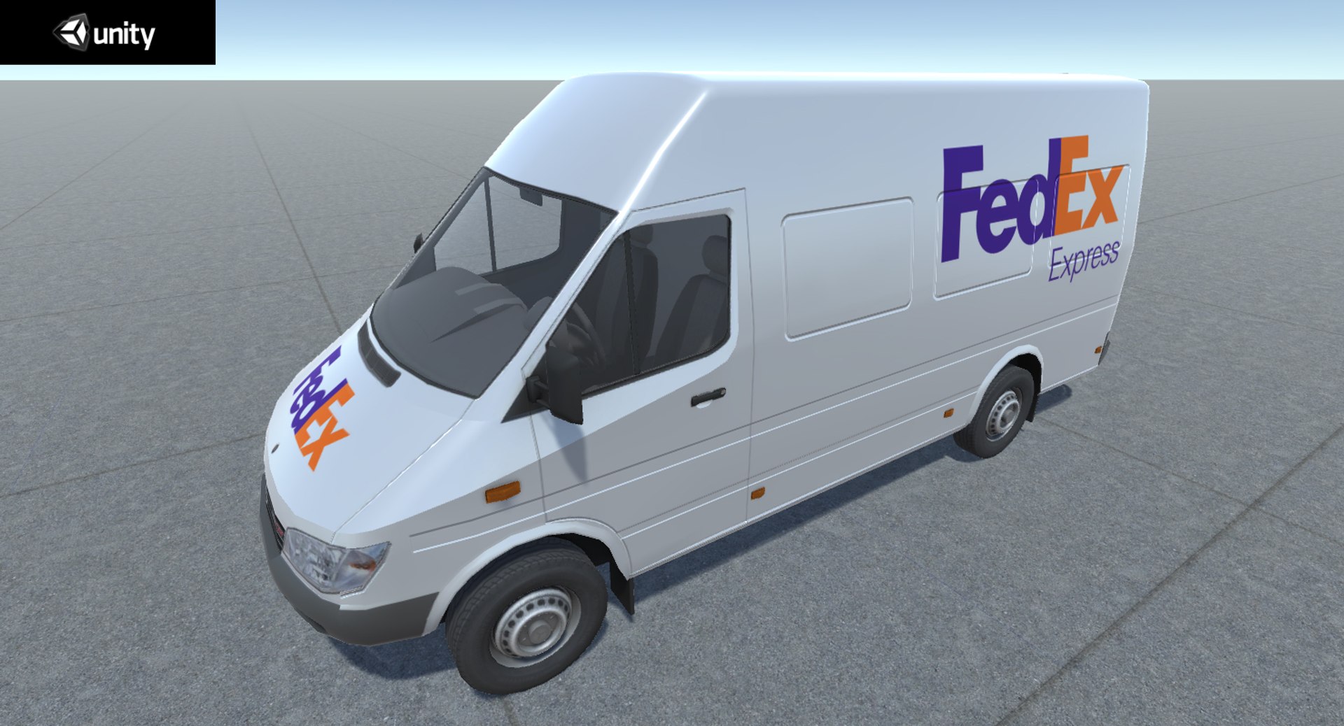 Mercedes Sprinter Fedex Lod 3d Model