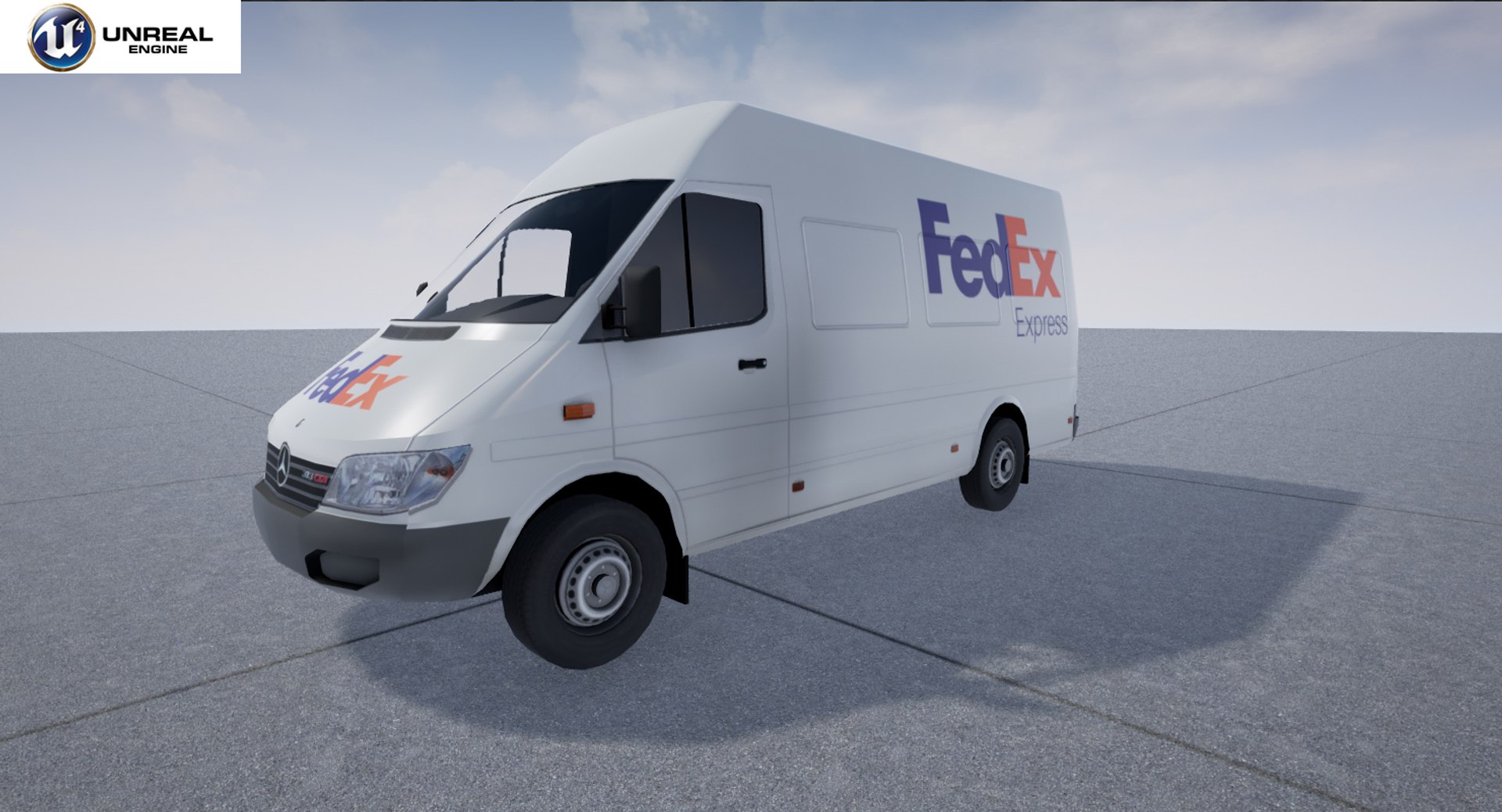 Mercedes Sprinter Fedex Lod 3d Model