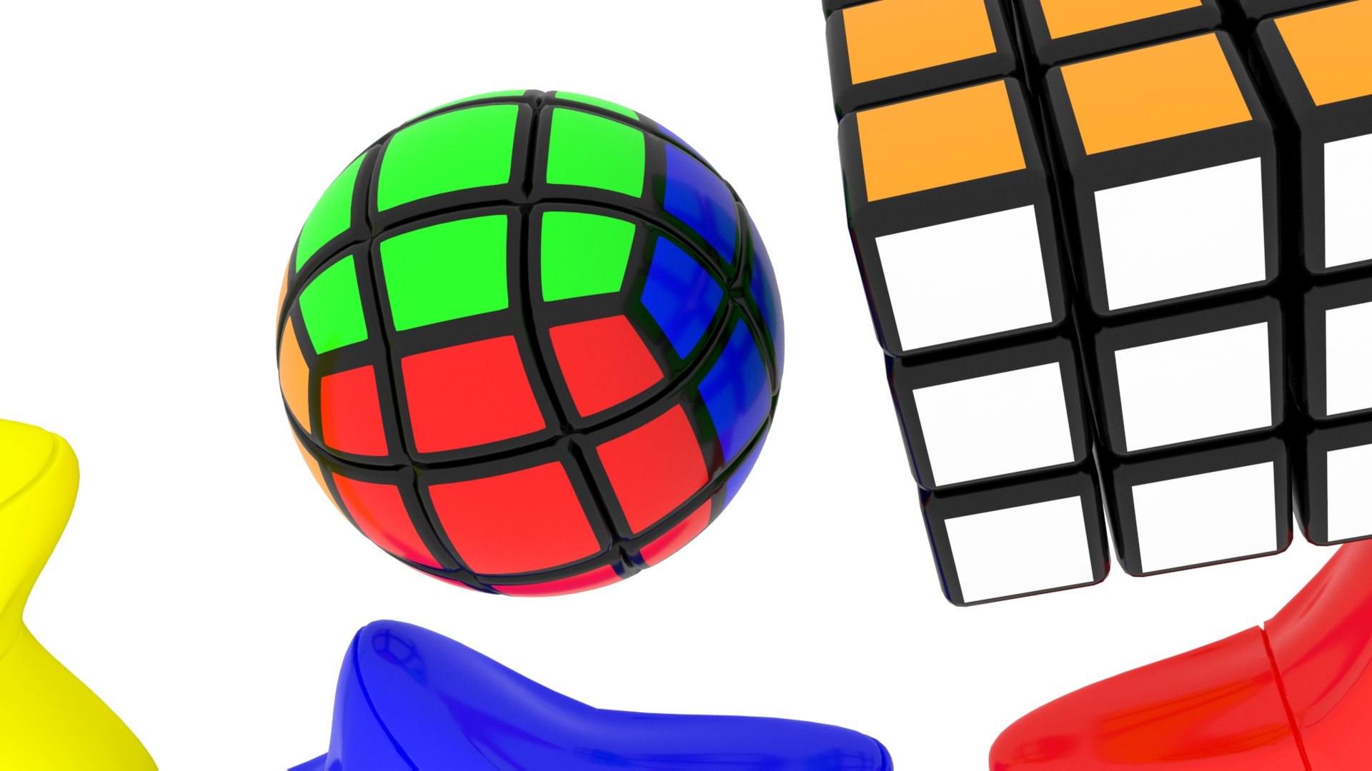 3D Different Shapes Of Rubik's Cube Set - TurboSquid 1725623