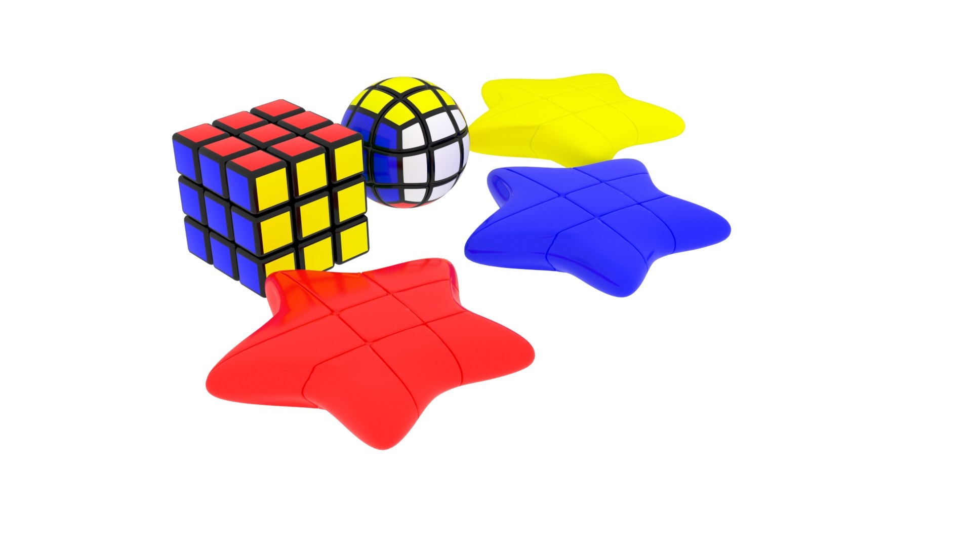 3D Different Shapes of Rubik's Cube Set - TurboSquid 1725623