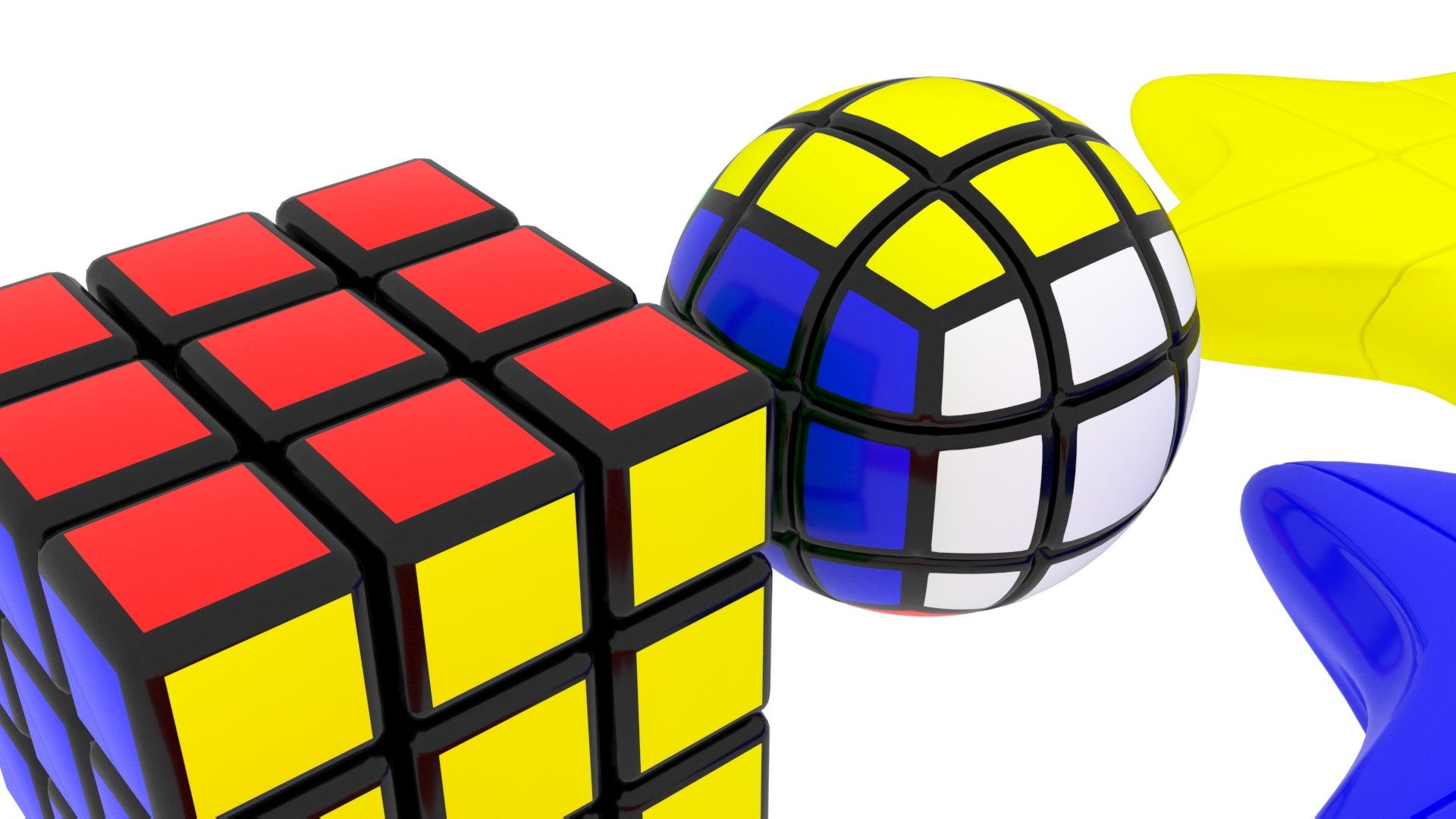 3D Different Shapes Of Rubik's Cube Set - TurboSquid 1725623