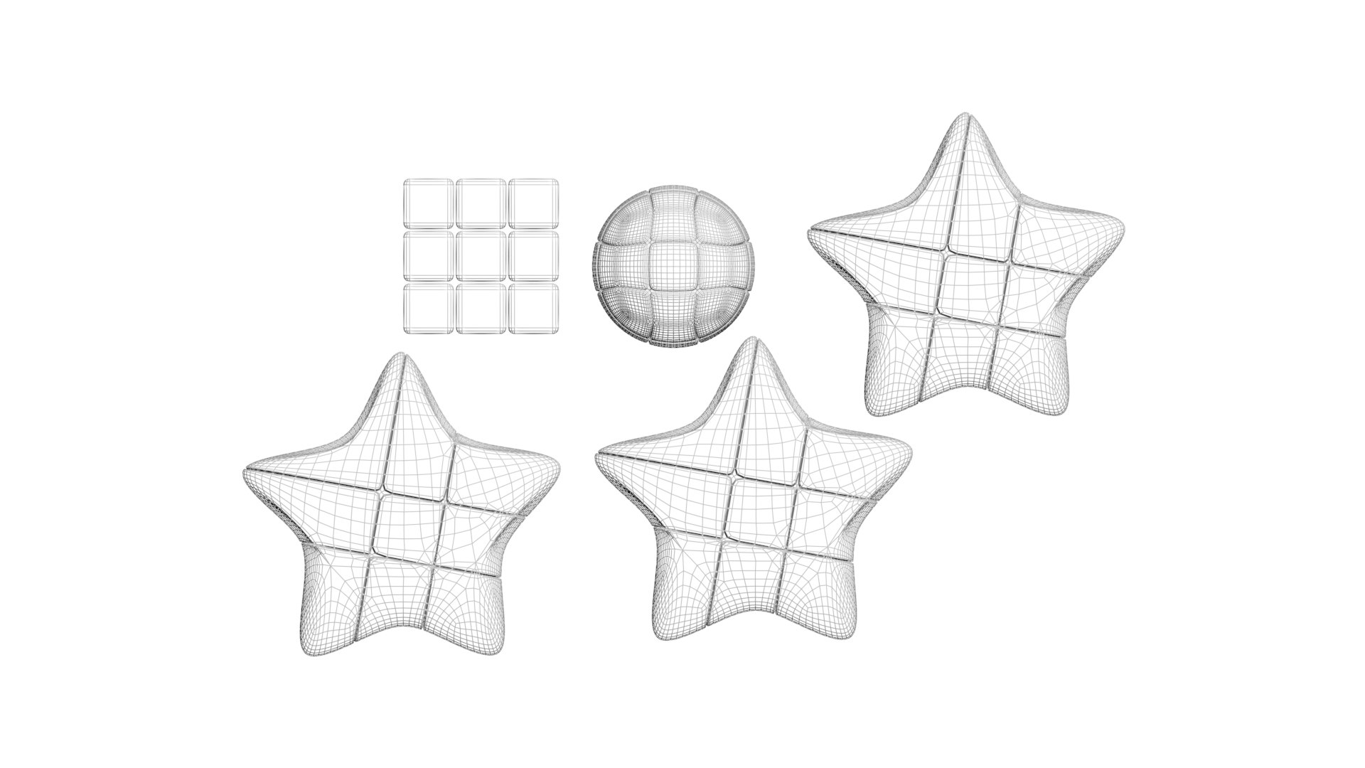 3D Different Shapes of Rubik's Cube Set - TurboSquid 1725623