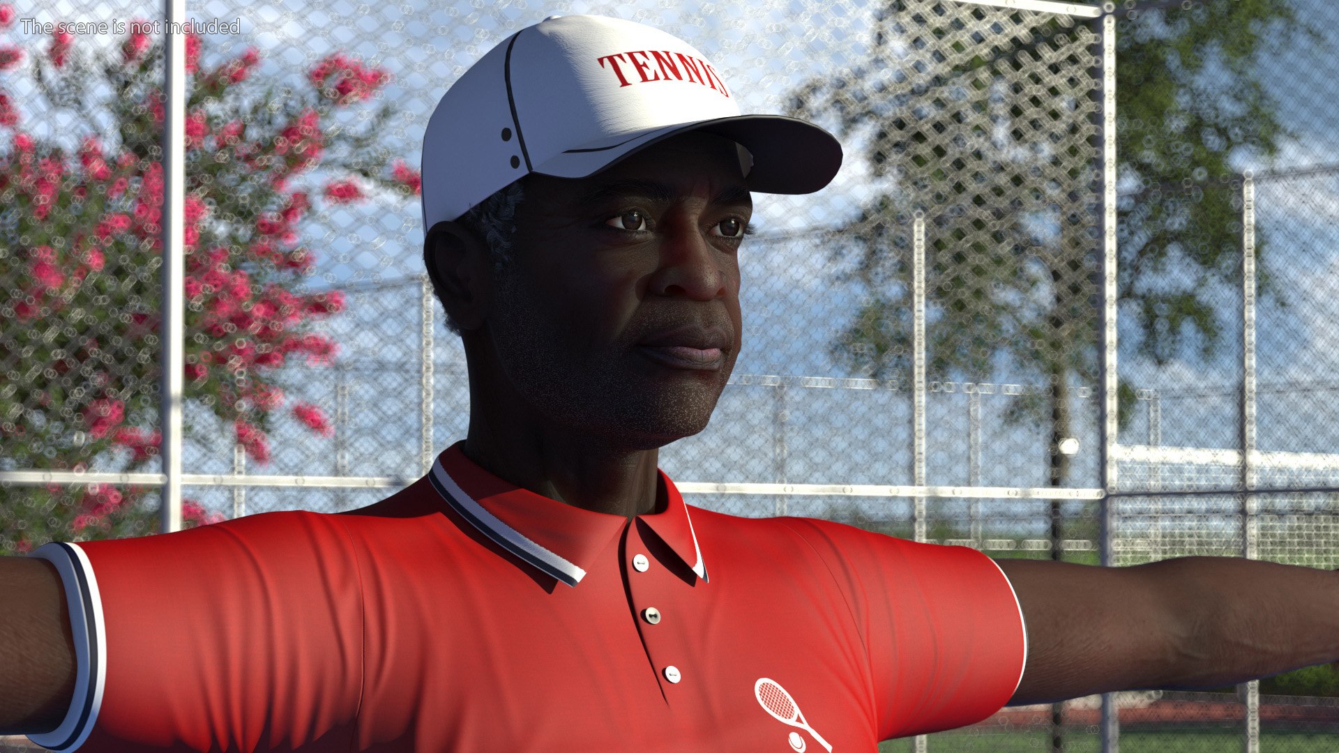 3D Black Elderly Man In Tennis Clothes T-Pose - TurboSquid 2015246