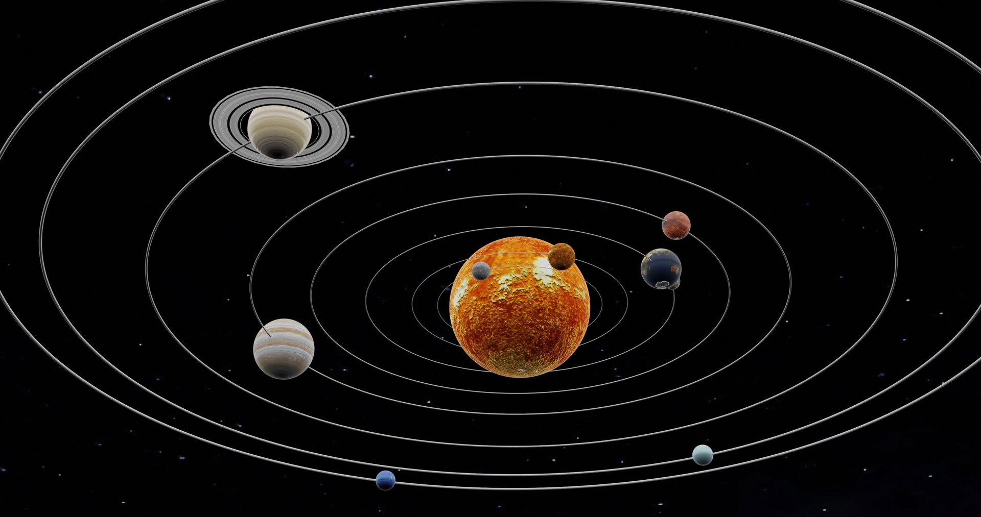 3D Animated Beautiful Solar System 3D Model - TurboSquid 1812906