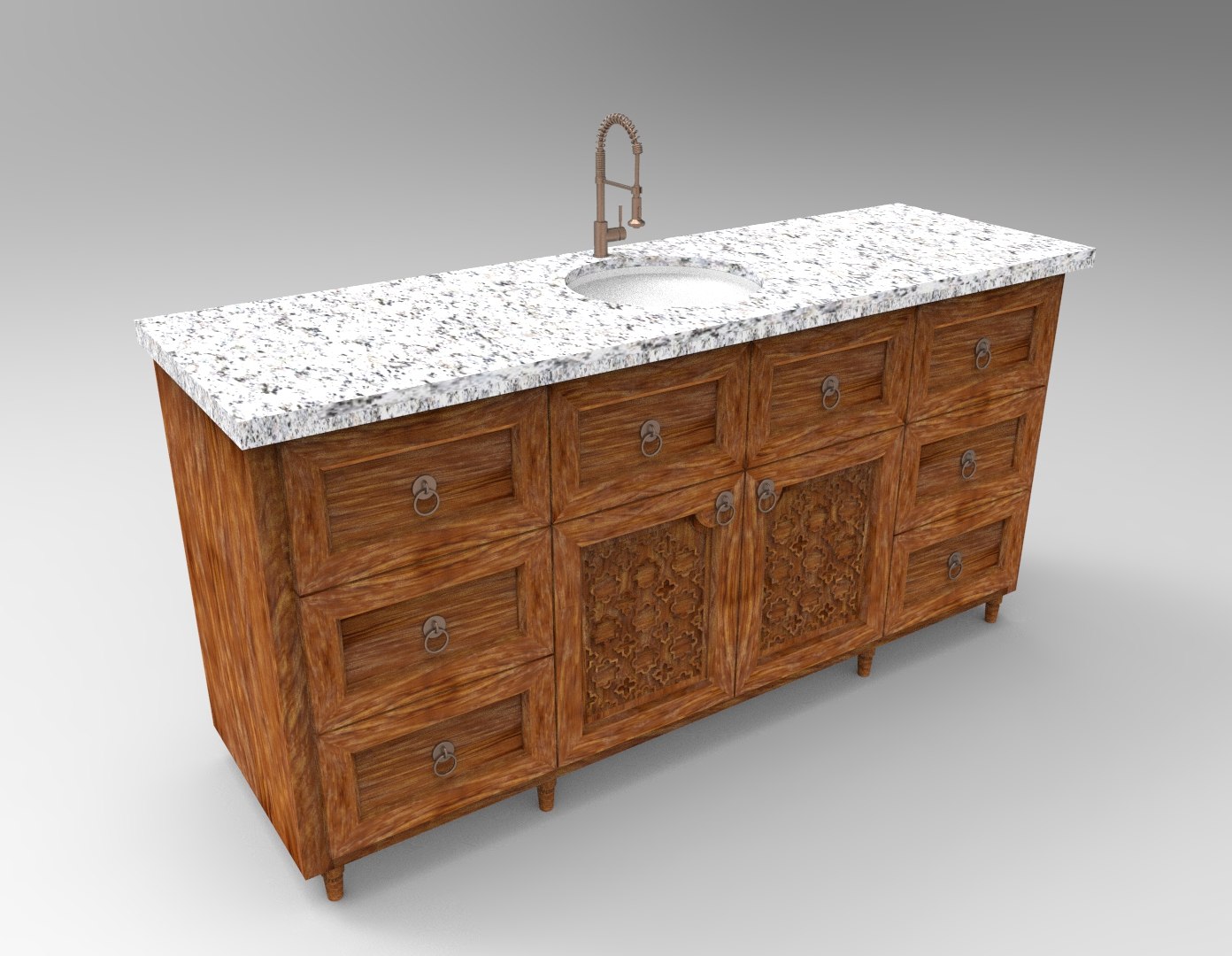 Bathroom vanity 3D model - TurboSquid 1535691