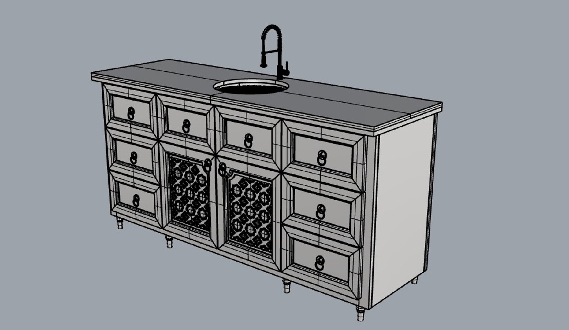 Bathroom vanity 3D model - TurboSquid 1535691