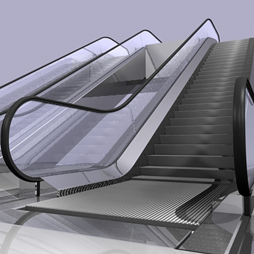 escalator stairs 3d model